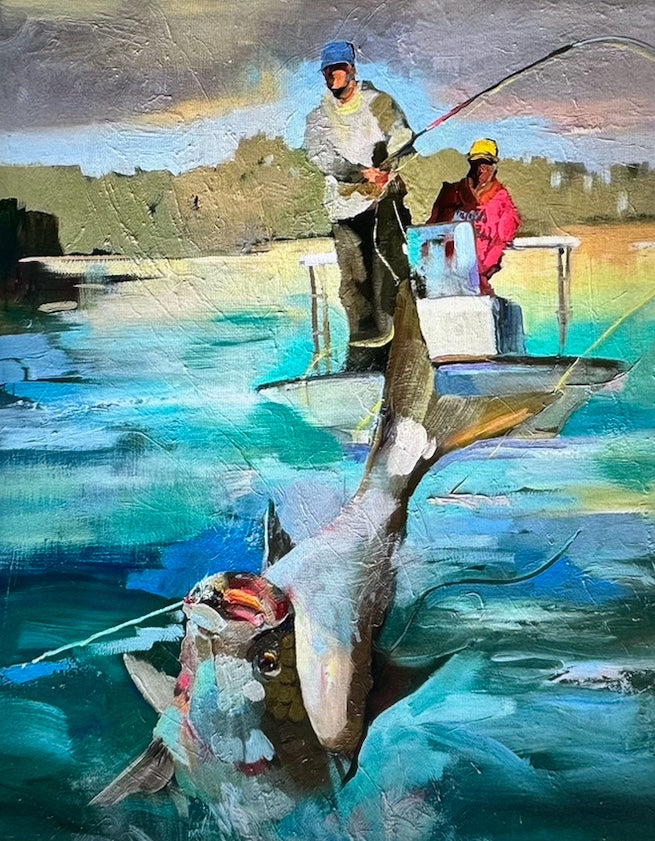 Watch your drag! Tarpon by Artist Dirk Walker – Seibels Cottage